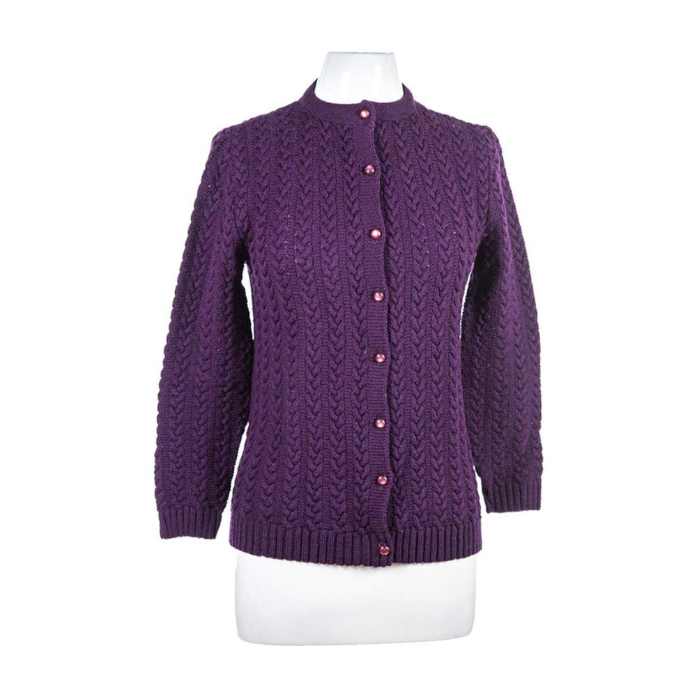 Vintage Cardigans Med Purple - Gem